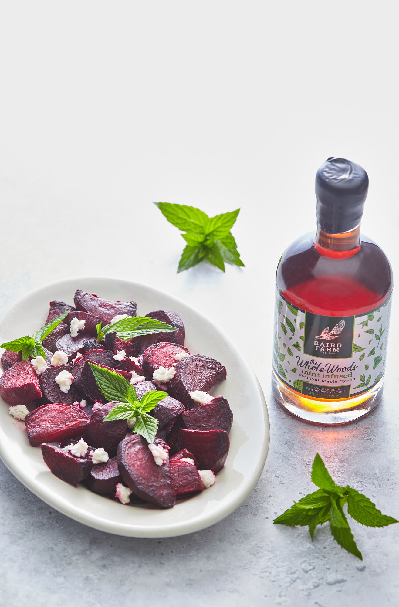 Roasted Beets with Mint & Feta – Baird Farm Maple Syrup